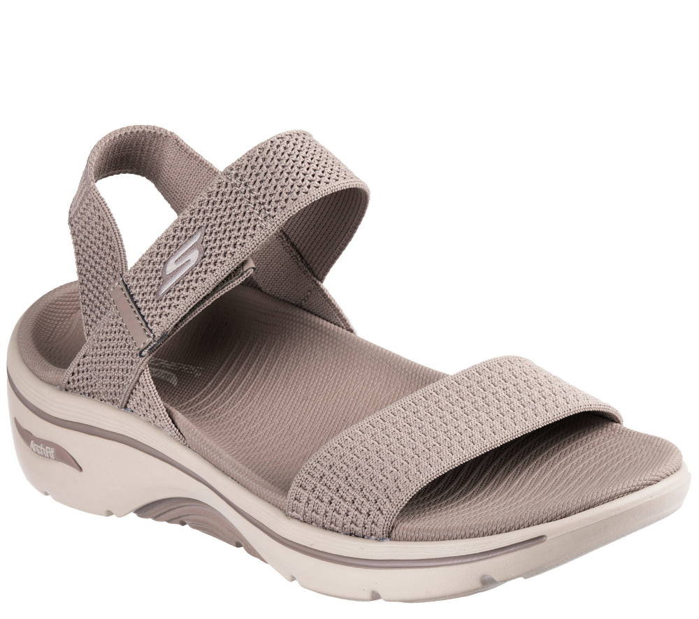 Sandale sport, dama, SKECHERS GO WALK ARCH FIT 2.0 140874-TPE bej, tex ...