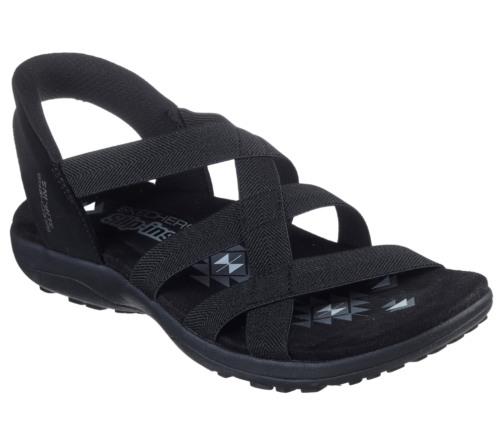 Sandale sport, dama, SKECHERS REGGAE SLIP-STRETCH FLEX 163460-BBK negr ...