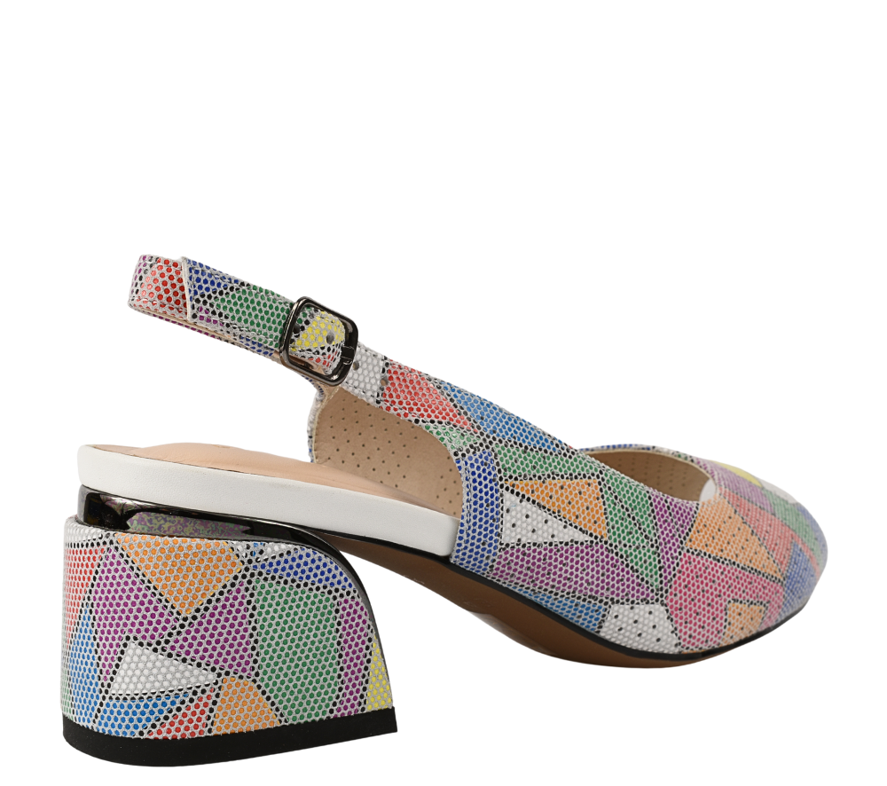 Sandale elegante, dama, EPICA, JI60052B multicolor, piele naturala, cu ...