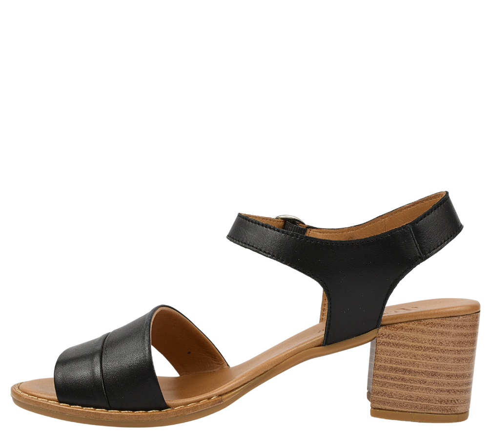 Sandale elegante, dama, ANNA VIOTTI, D12-192 negru, piele naturala, cu ...