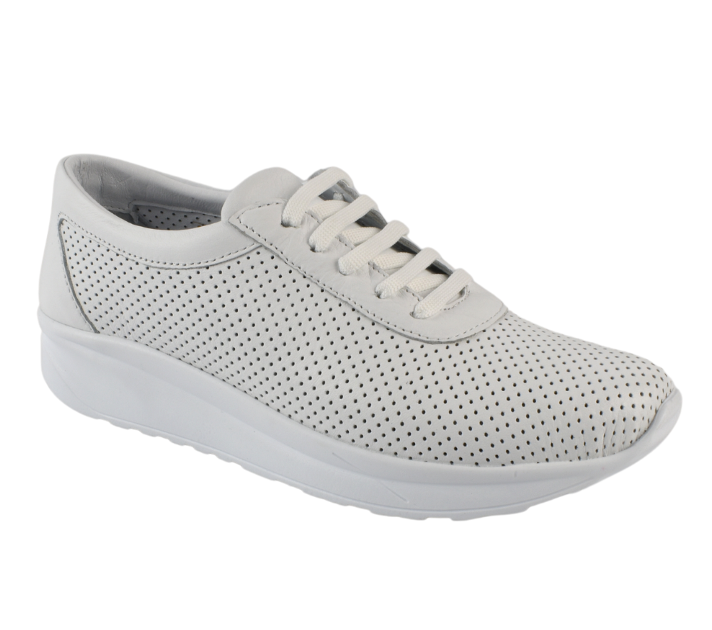 Pantofi sport, dama, ANNA VIOTTI D16-1904 alb mat, piele naturala – ada ...